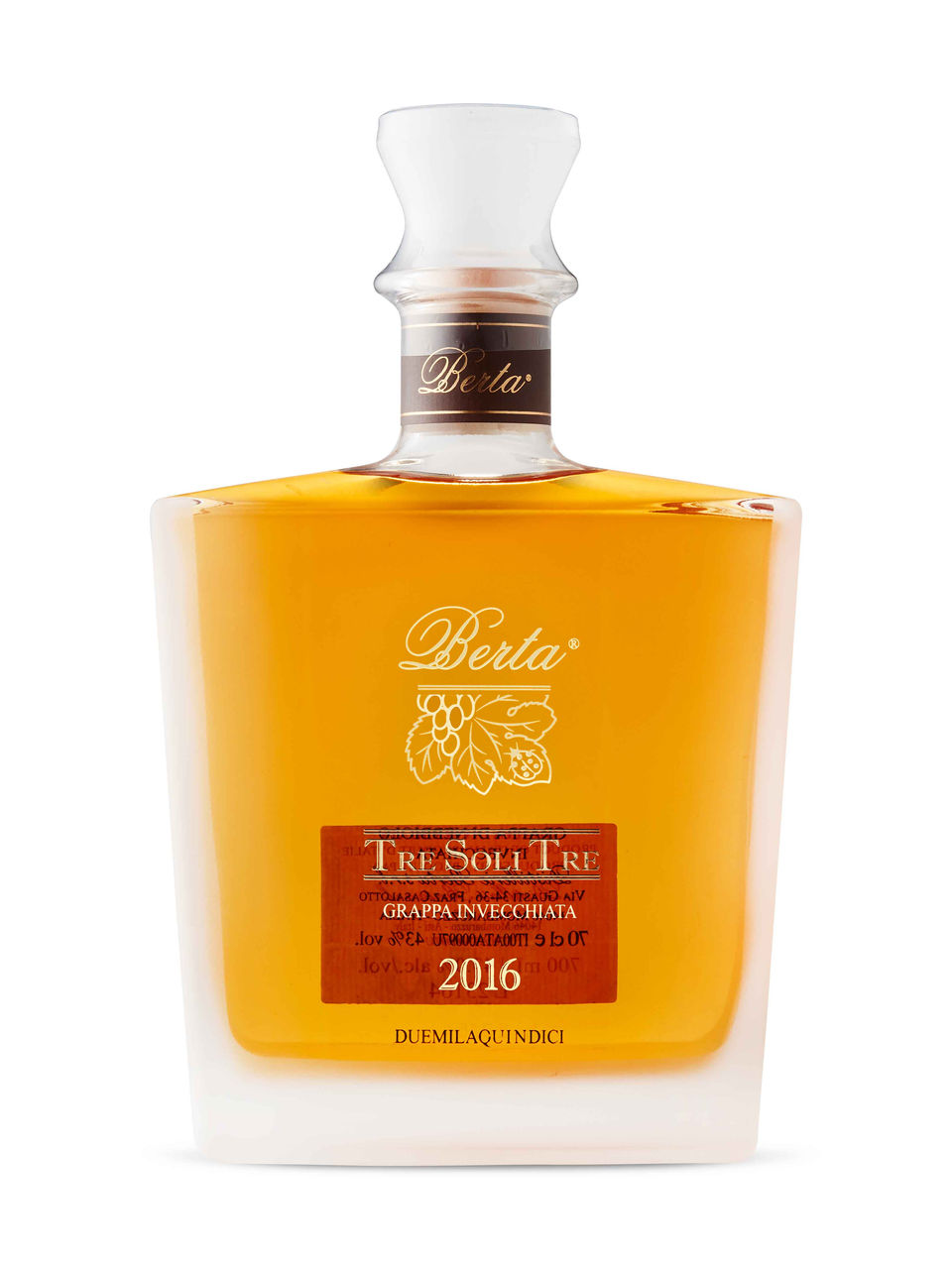 Tre Soli Tre Grappa Di Nebbiolo 2016 | LCBO