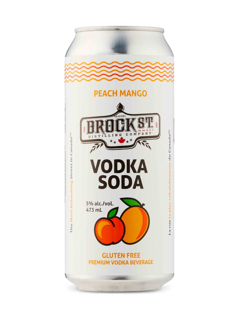Brock Street Peach Mango Vodka Soda | LCBO