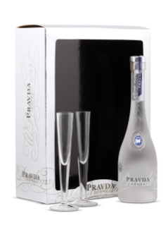 Pravda Vodka Gift Package With 2 Glasses | LCBO